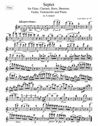 Spohr - Septet - Scores and Parts Sheet Music
